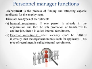 Human resource and Personnel management | PPTX