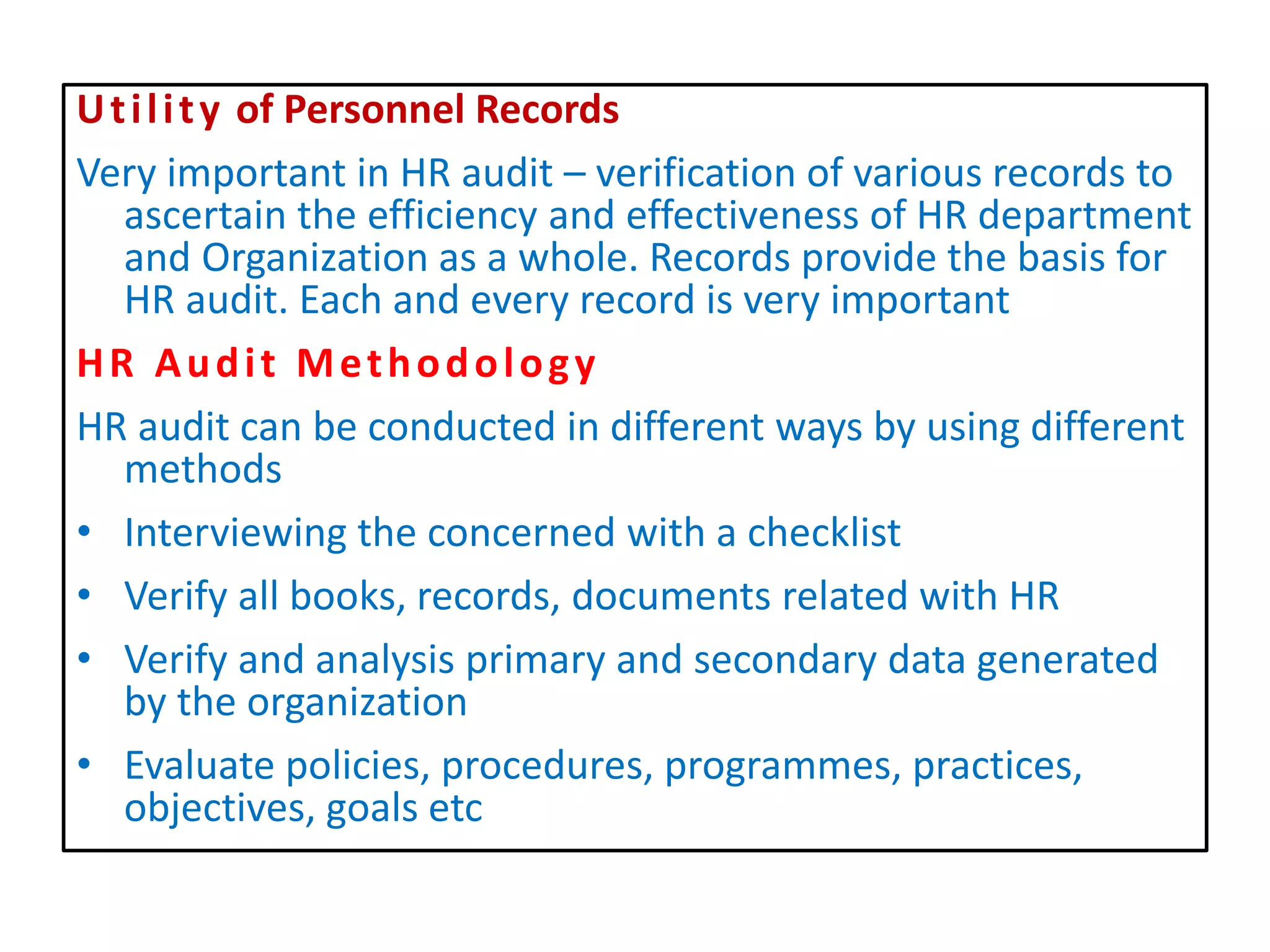 Human resource audit | PPTX