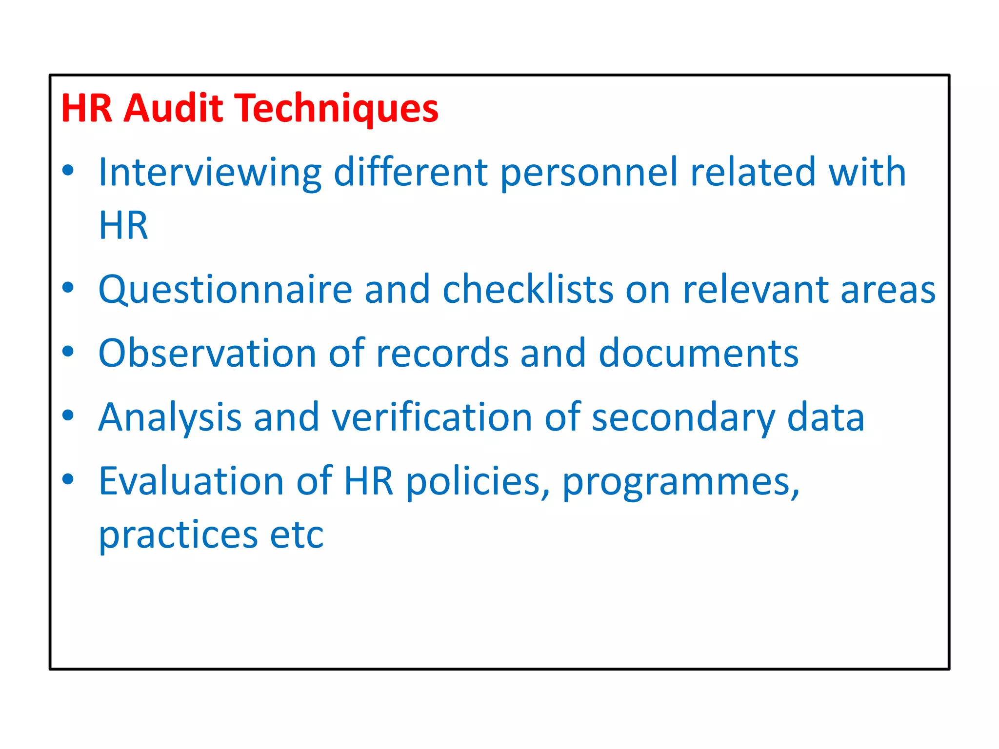 Human resource audit | PPTX