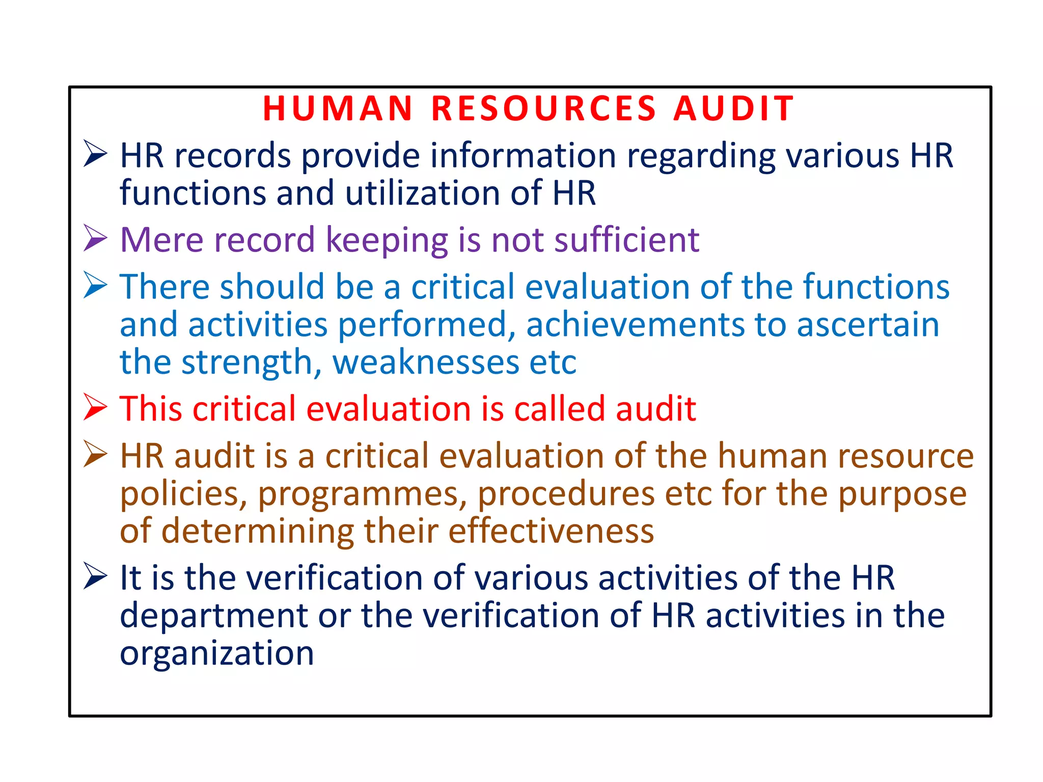 Human resource audit | PPTX