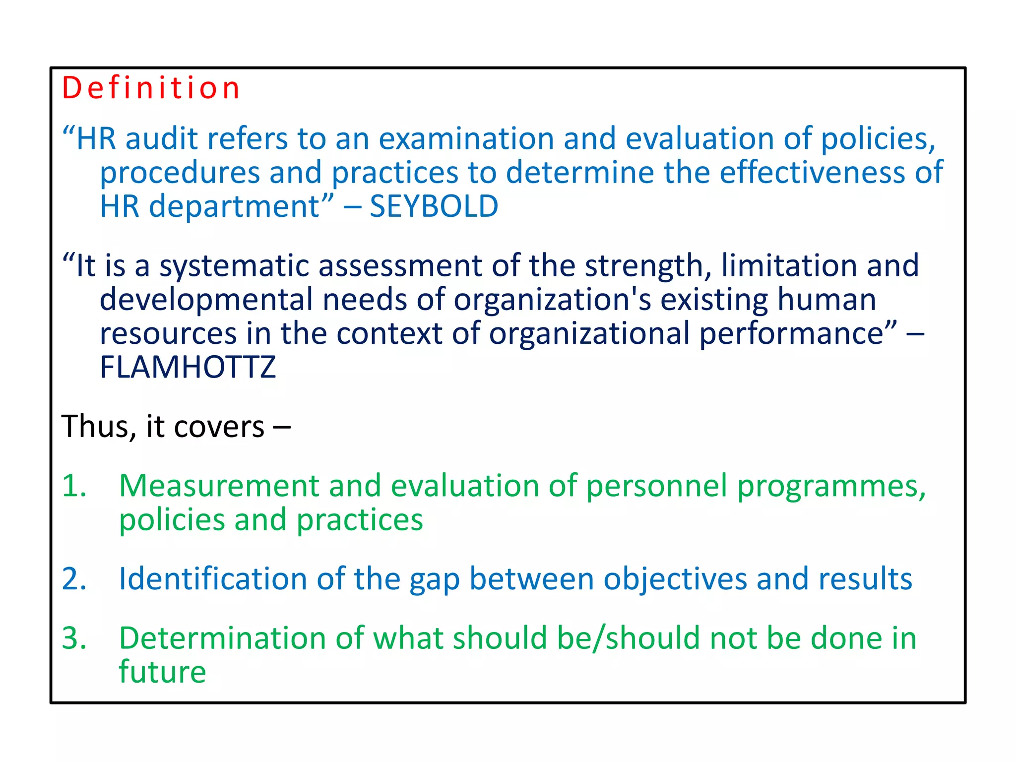 Human resource audit | PPTX