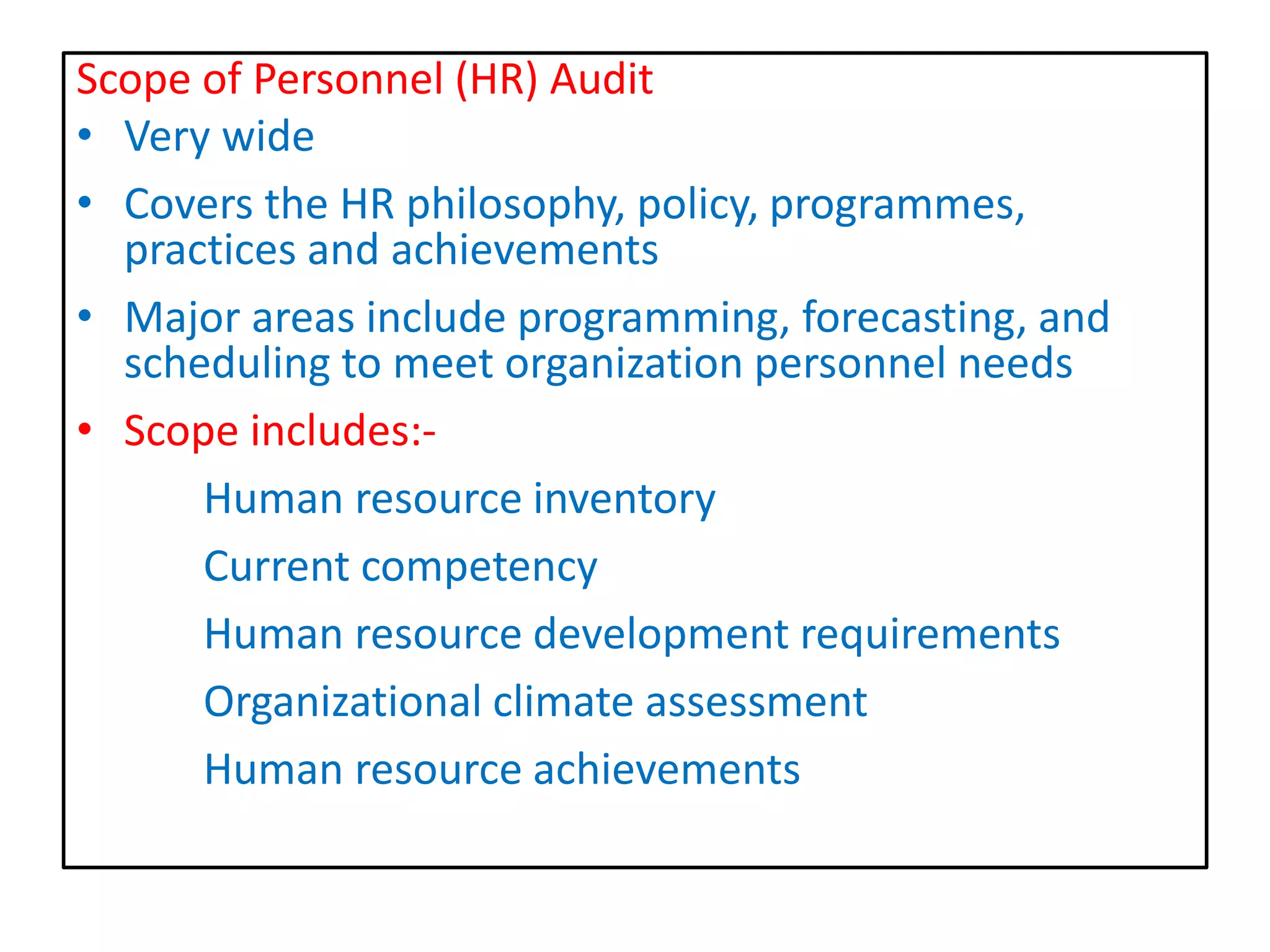 Human resource audit | PPTX