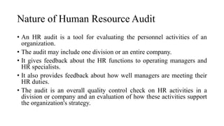 Human resource Audit for HR Audit | PPT