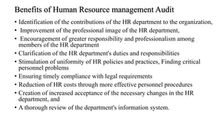 Human resource Audit for HR Audit | PPT