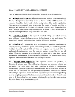 HR Audit with checklist | DOCX