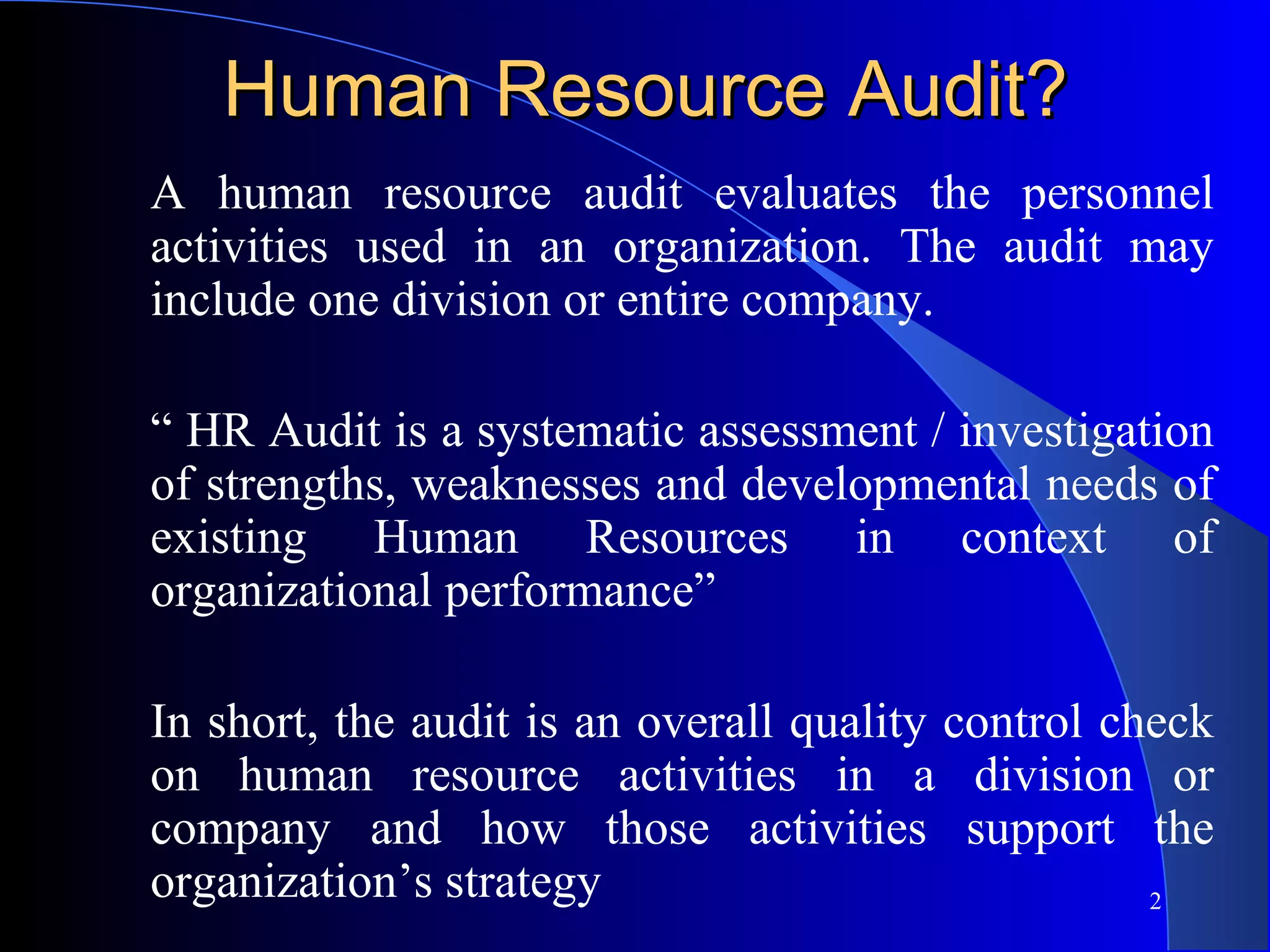 Human resource audits | PPT