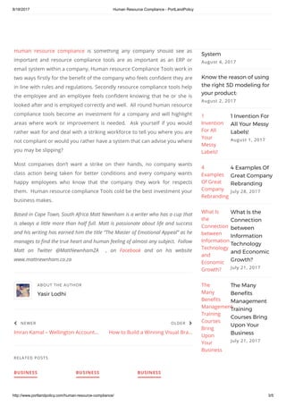 Human resource compliance port landpolicy