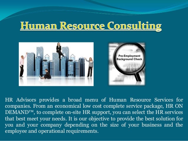 Human Resource Consulting Human Resource Consulting