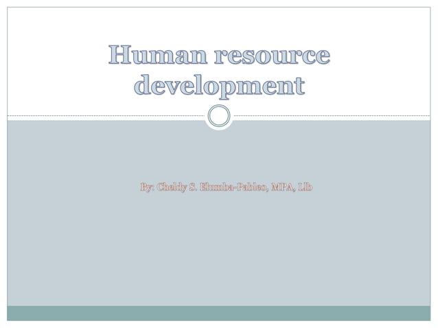 Human resource development | PPT
