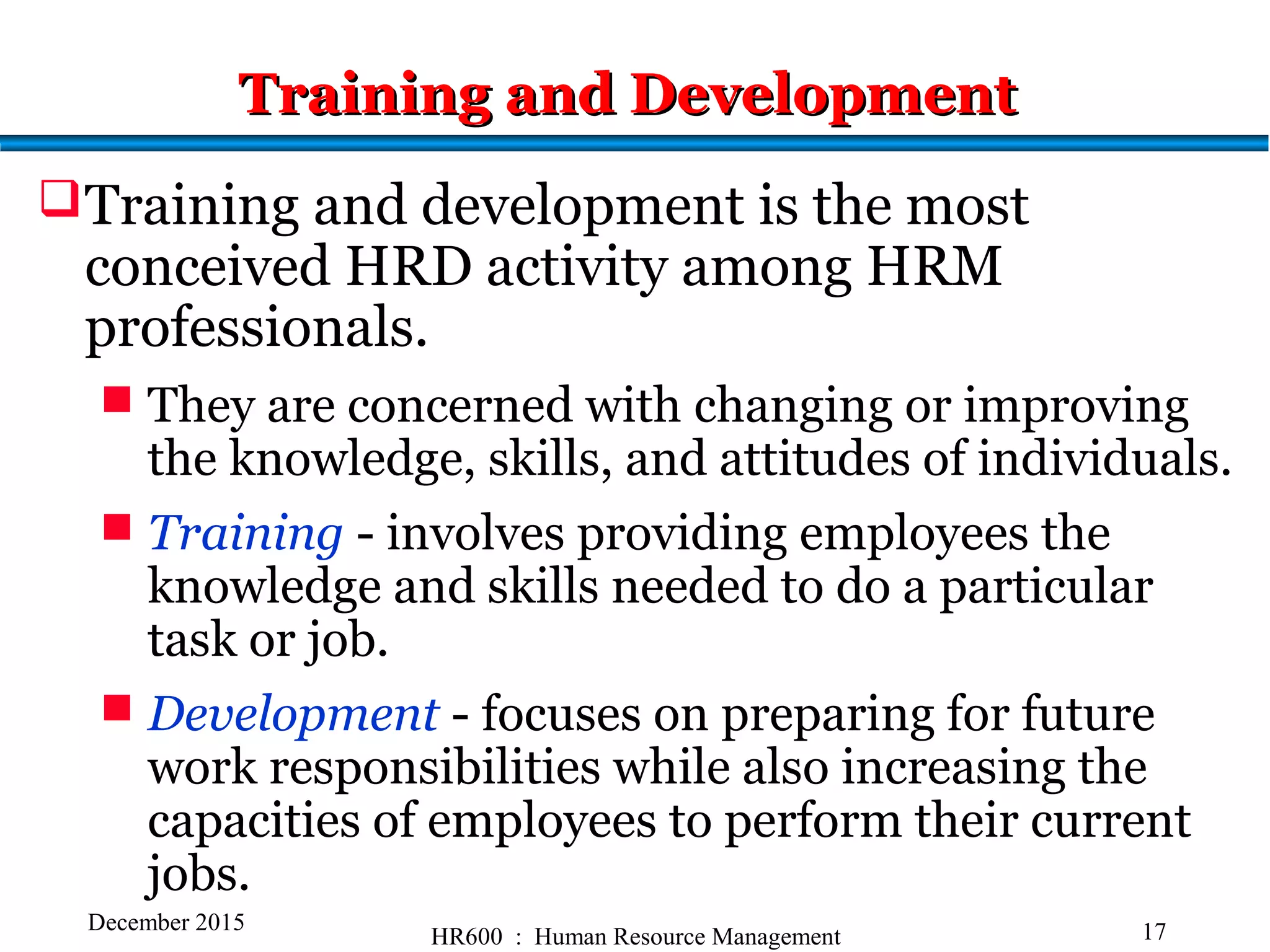 Human Resource Development. | PPT