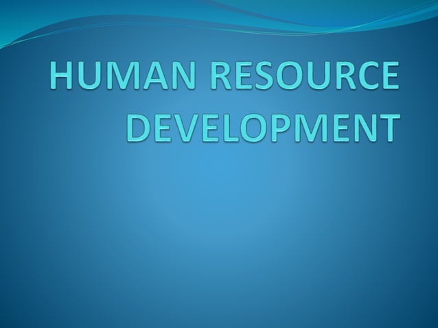 Human resource development | PPT