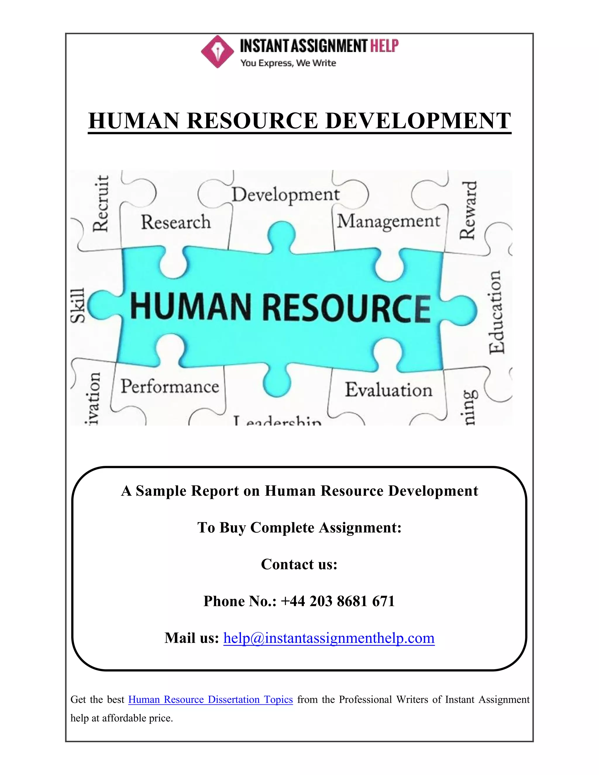 Human resource development | PDF