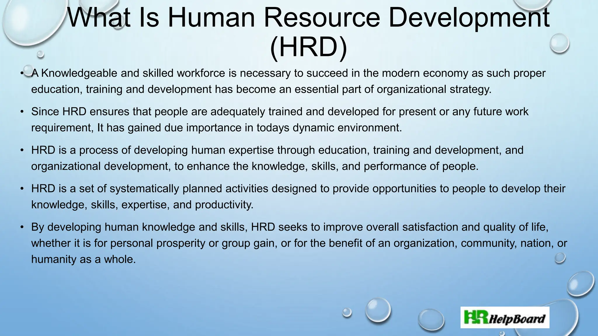 Human Resource Development, HRD Meaning, HRD | PPTX