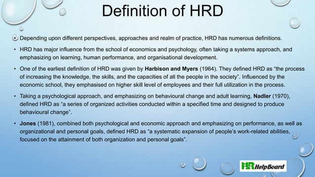 Human Resource Development, HRD Meaning, HRD | PPTX