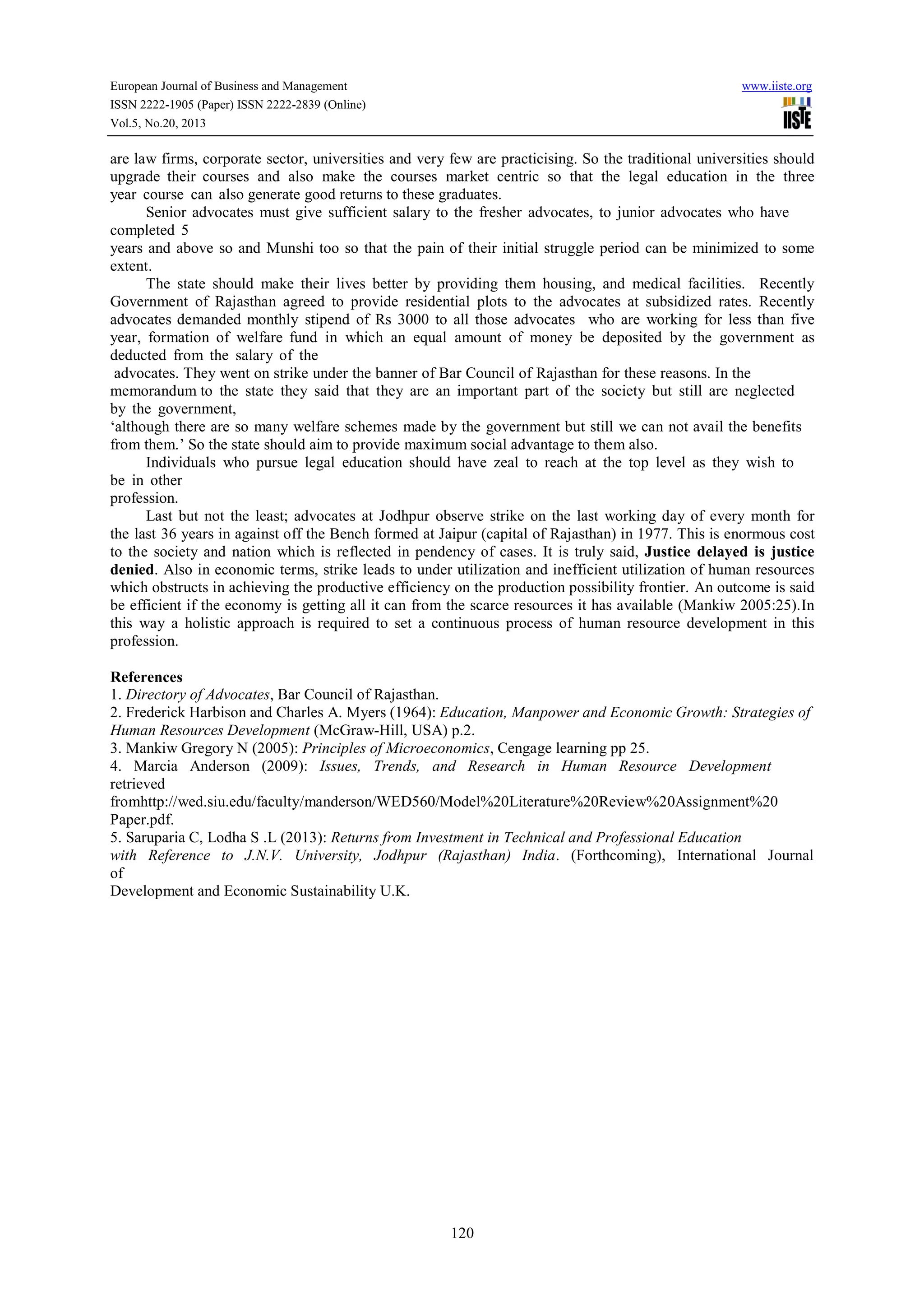 Human resource development a case study of legal professionals | PDF