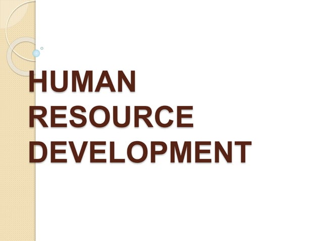 Human resource development | PPT