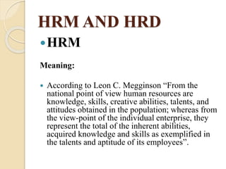 Human resource development | PPTX | Human Resources | Business