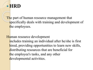 Human resource development | PPTX | Human Resources | Business