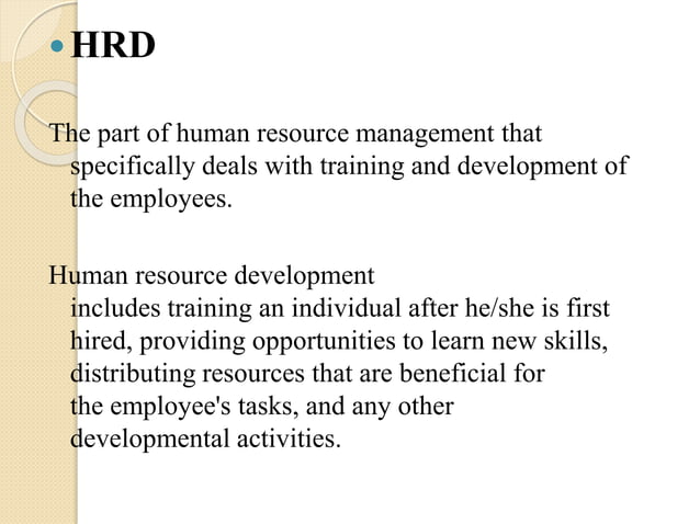 Human resource development | PPT