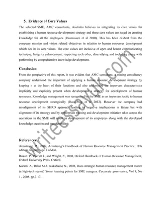 Human resource development strategy in a small to medium business ...