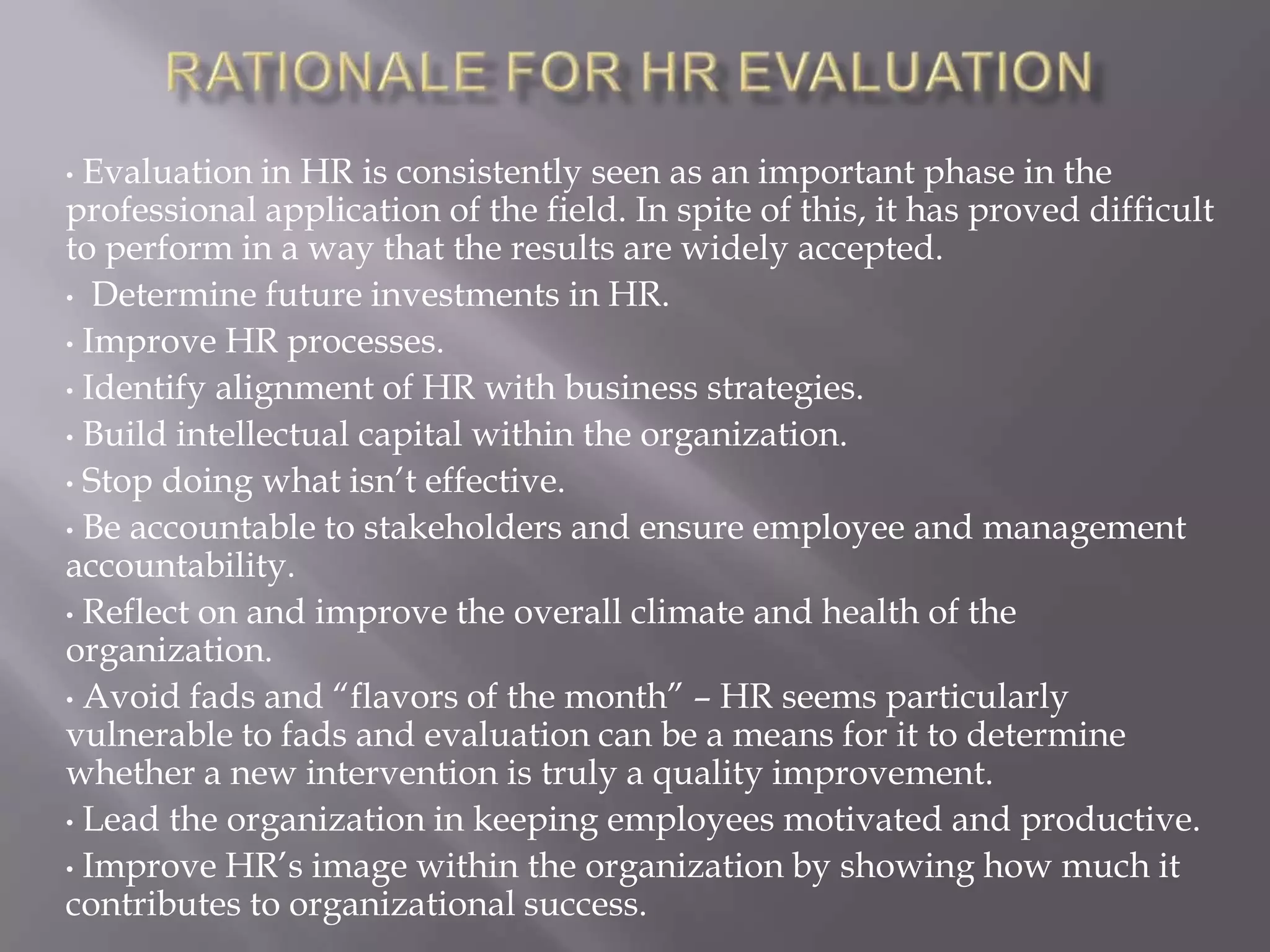 Human resource evaluation | PPTX