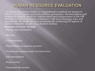 Human resource evaluation | PPTX