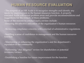 Human resource evaluation | PPTX