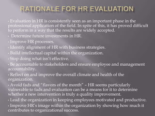 Human resource evaluation | PPTX