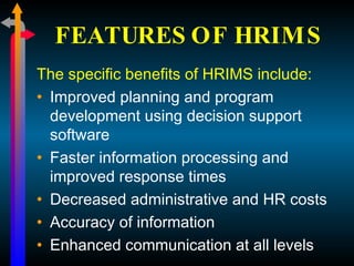 Human resource information management system new | PPT