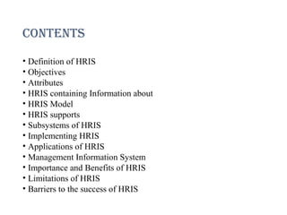 Human resource information system | PPT