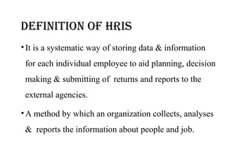 Human resource information system | PPT
