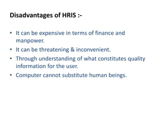 Human resource information system||ppt presentation||project file || | PPTX