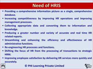 Human Resource Information System - PHI Learning | PPTX