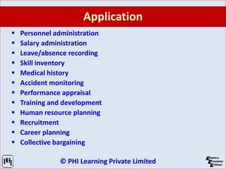 Human Resource Information System - PHI Learning | PPTX