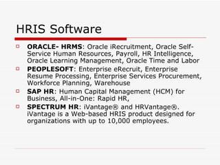 Human resource information systems | PPT