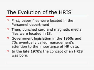 Human resource information systems | PPT