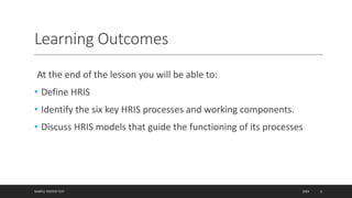 Human resource information systems | PPTX