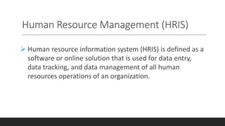 Human resource information systems | PPTX