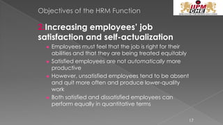 Human Resource Management and its Objectives | PPTX