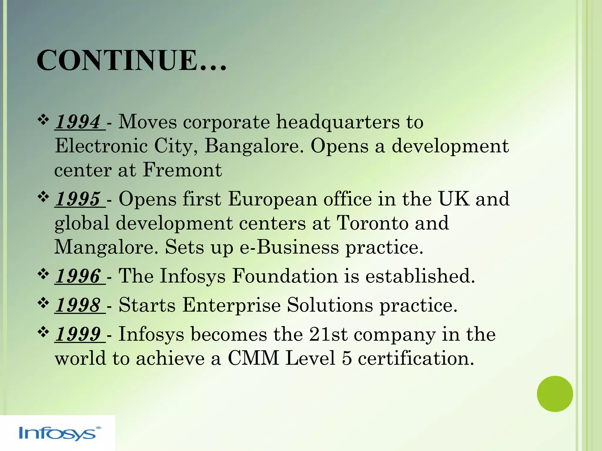 Human resource management of infosys | PPT