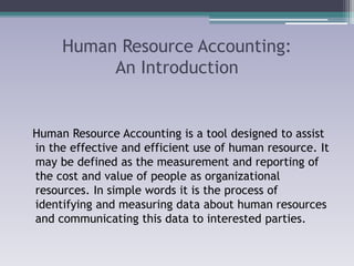 Human Resource Accounting | PPTX