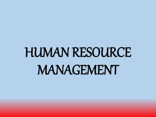 Introduction to Human resource management | PPT