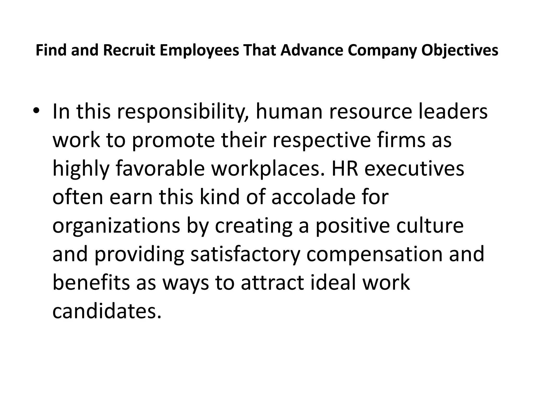 Roles and Responsibilities of Human Resource Manager | PPTX