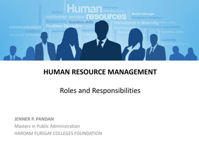 Roles and Responsibilities of Human Resource Manager | PPTX | Human ...