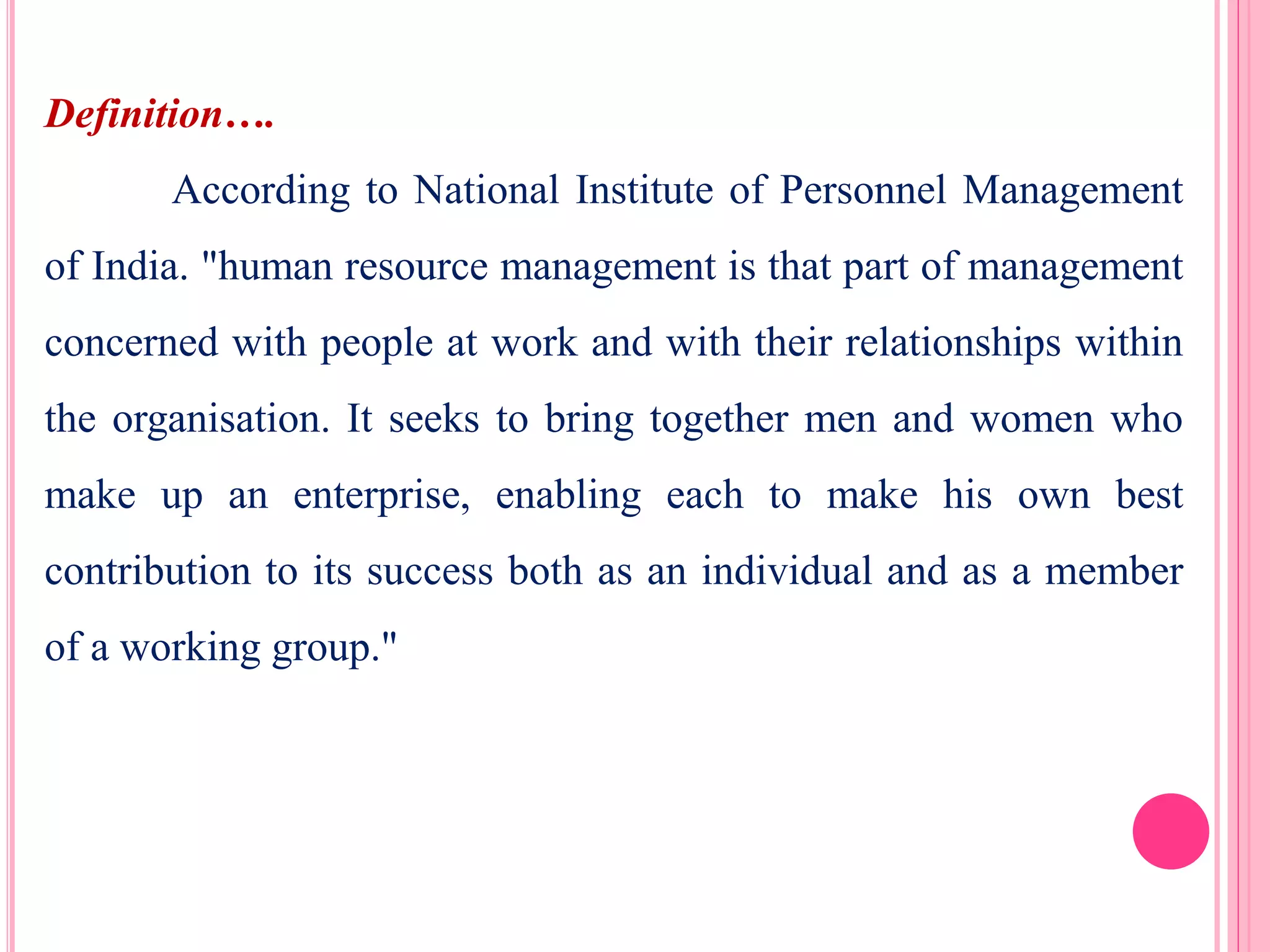 Human Resource Management - Introduction | PPT