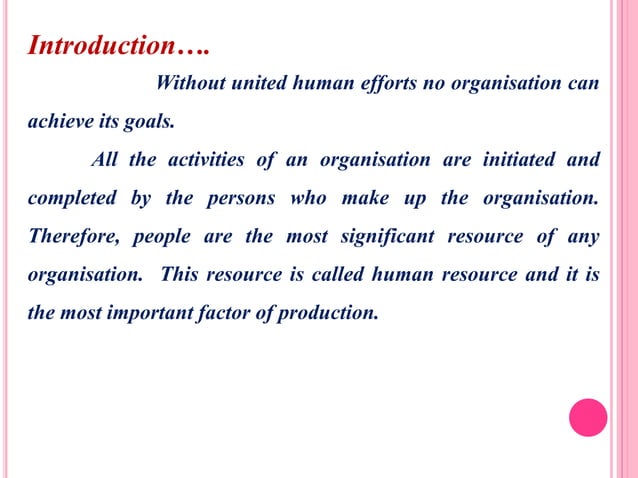 Human Resource Management - Introduction | PPT