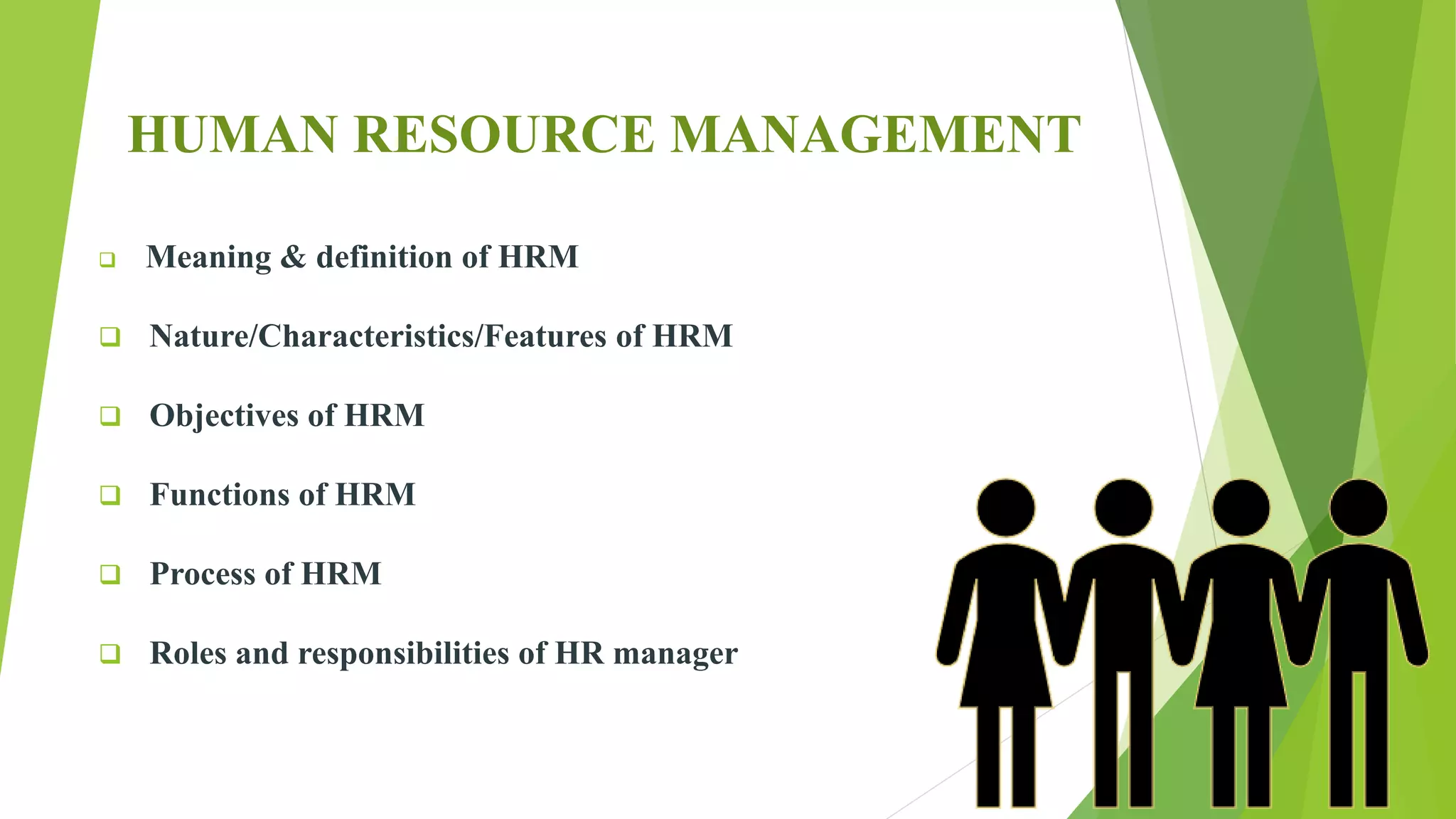 H.R. - HUMAN RESOURCE MANAGEMENT | PPTX