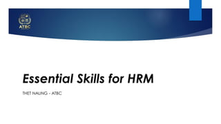 Human Resource Management, HRM Basic Lesson | PDF