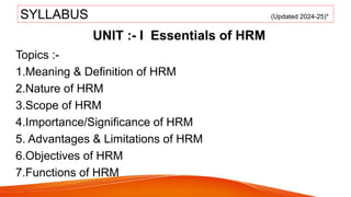 HUMAN RESOURCE MANAGEMENT MBA-HR Notes Unit:- 1 AKTU.pdf