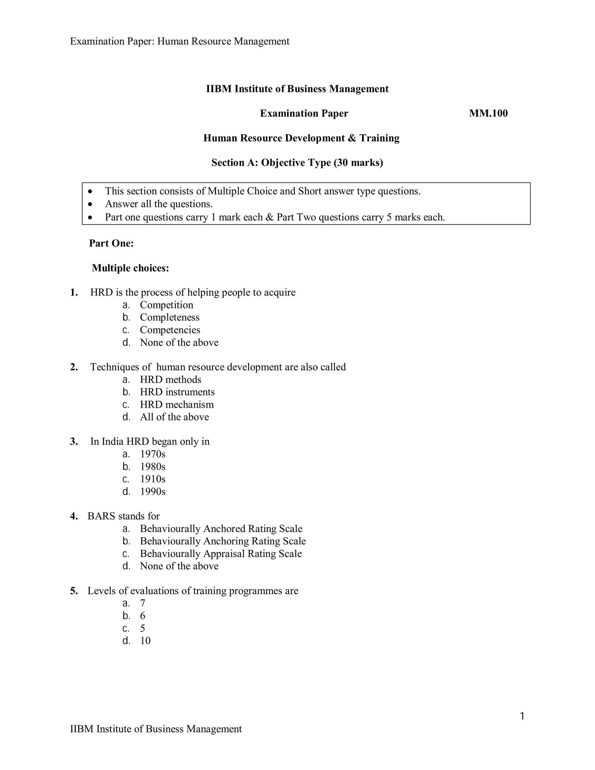 Human resource management (1) | PDF